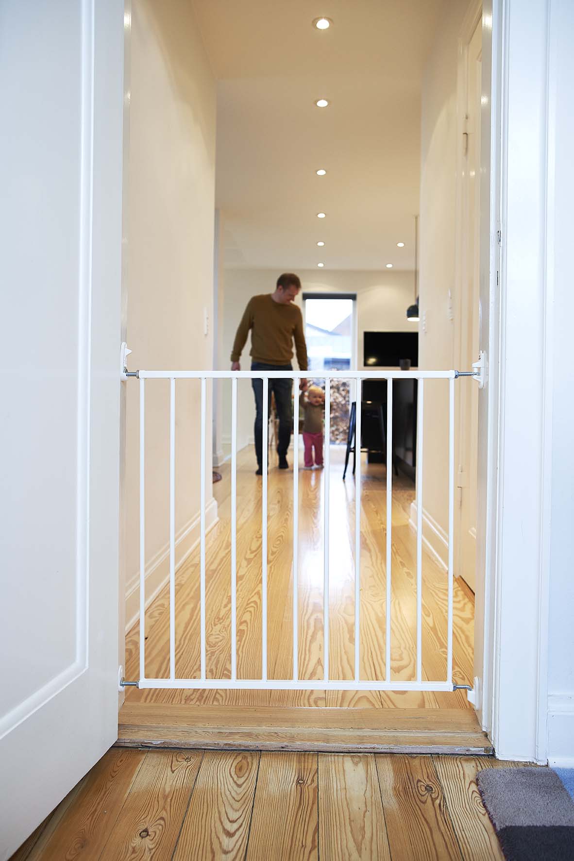 BabyDan SAGA säkerhetsgrind, barngrind, vit